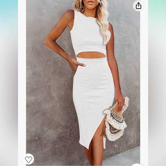 idk | Dresses | Never Worn Super Cute White Dress Purchased M And ...